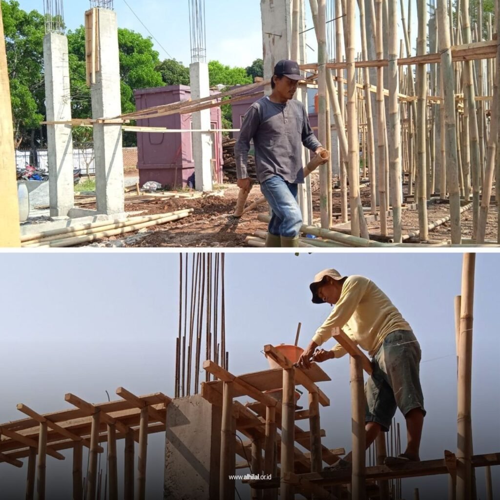 Memasuki Tahap Pemasangan Papan untuk Alas Cor Balok