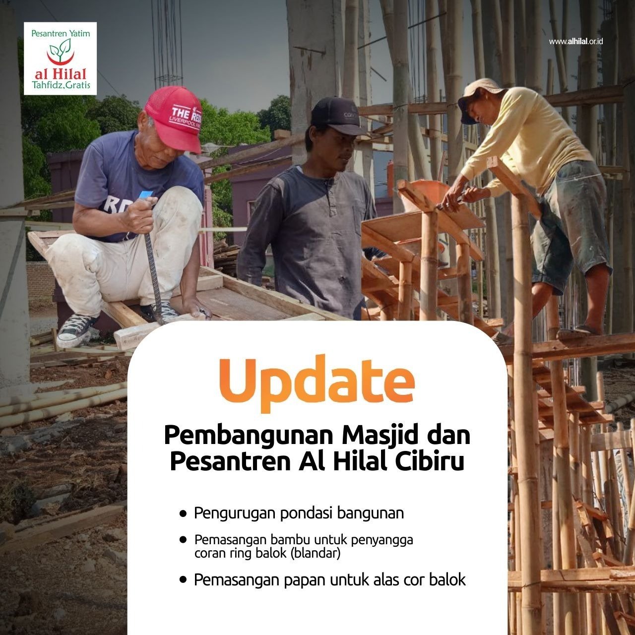 Memasuki Tahap Pemasangan Papan untuk Alas Cor Balok