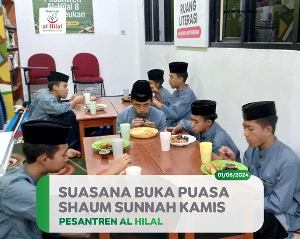 Suasana Buka Puasa Sunnah Kamis Santri Pesantren Al Hilal